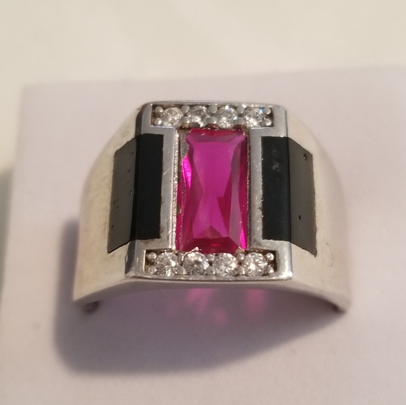 Vintage | Accessories | Vintage Genuine Ruby Diamond With Black Onyx ...